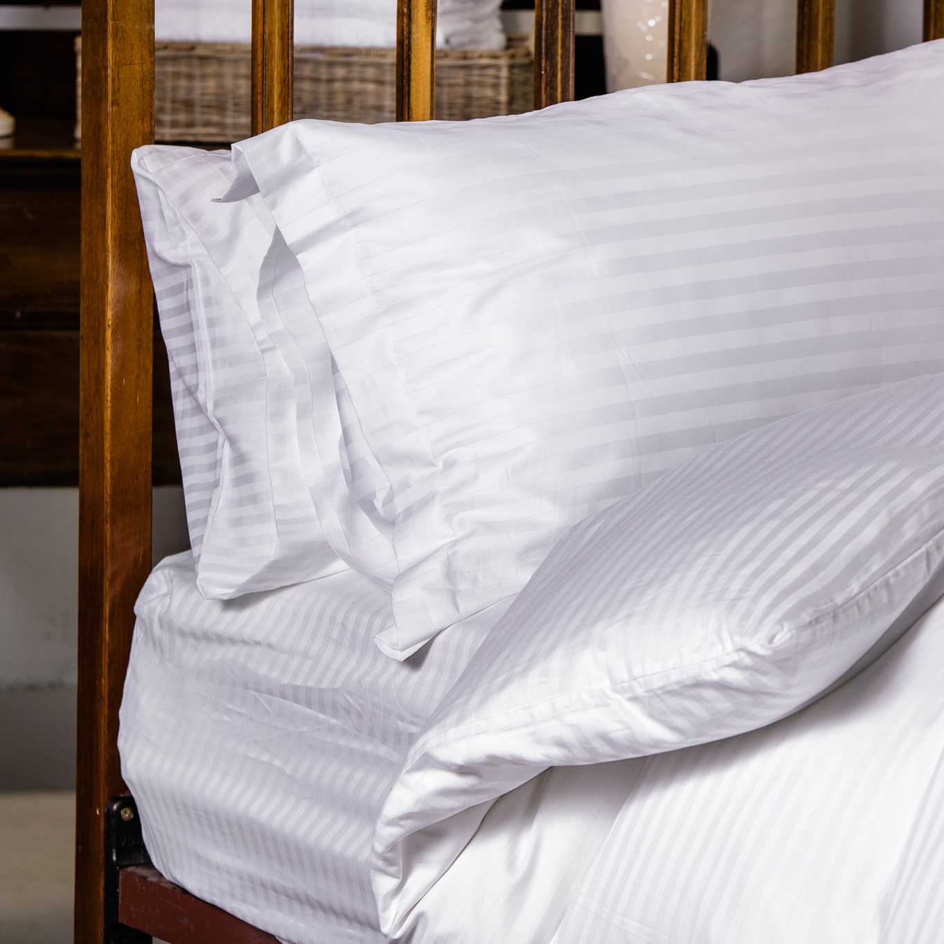 Satin Stripe Pillowcases - Northern Feather